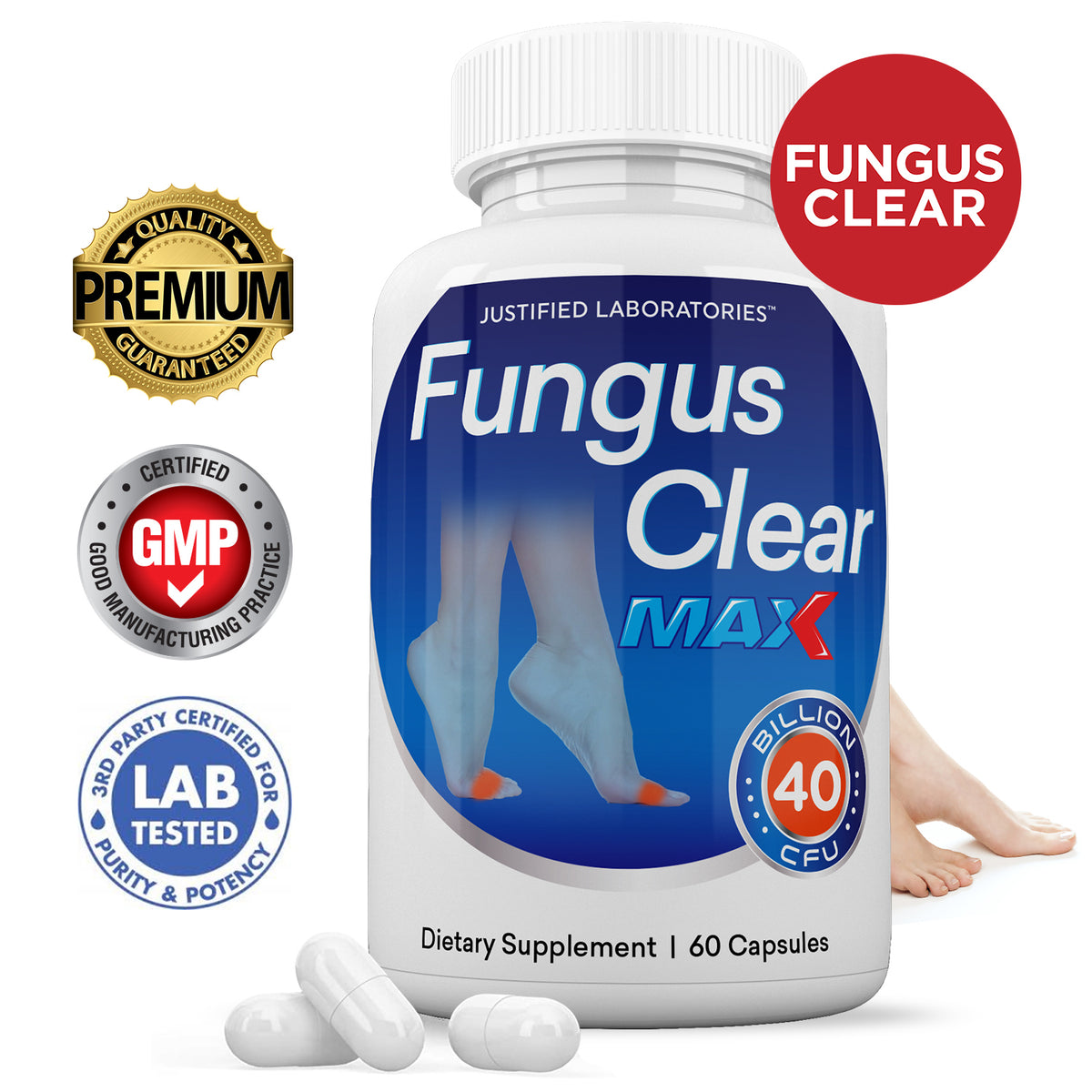 3 X Stronger Fungus Clear Max 40 Billion CFU Probiotic Pills ...