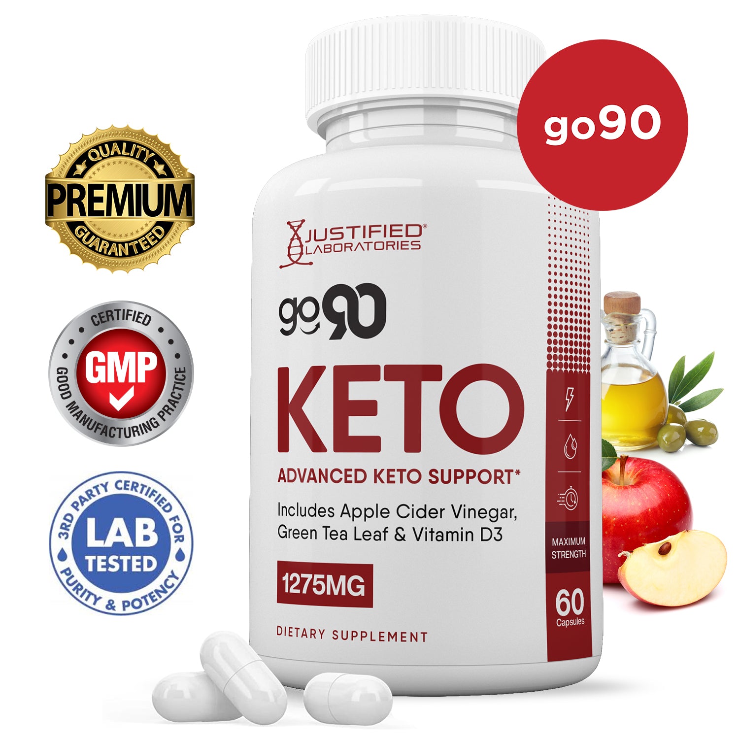 Go 90 Keto ACV Pills 1275MG – Justified Laboratories