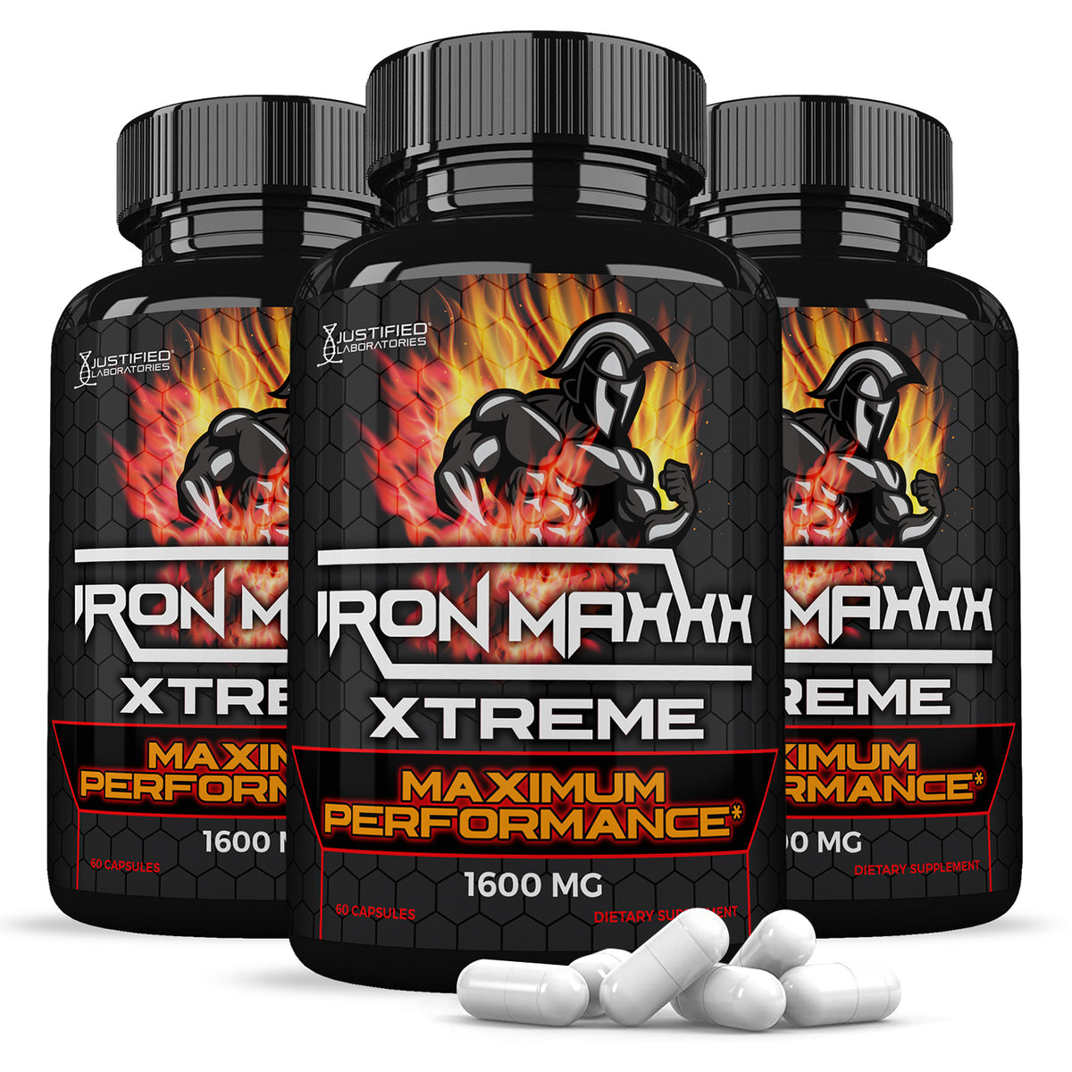 Iron Maxxx Xtreme Men’s Health Supplement 1600mg – Justified Laboratories