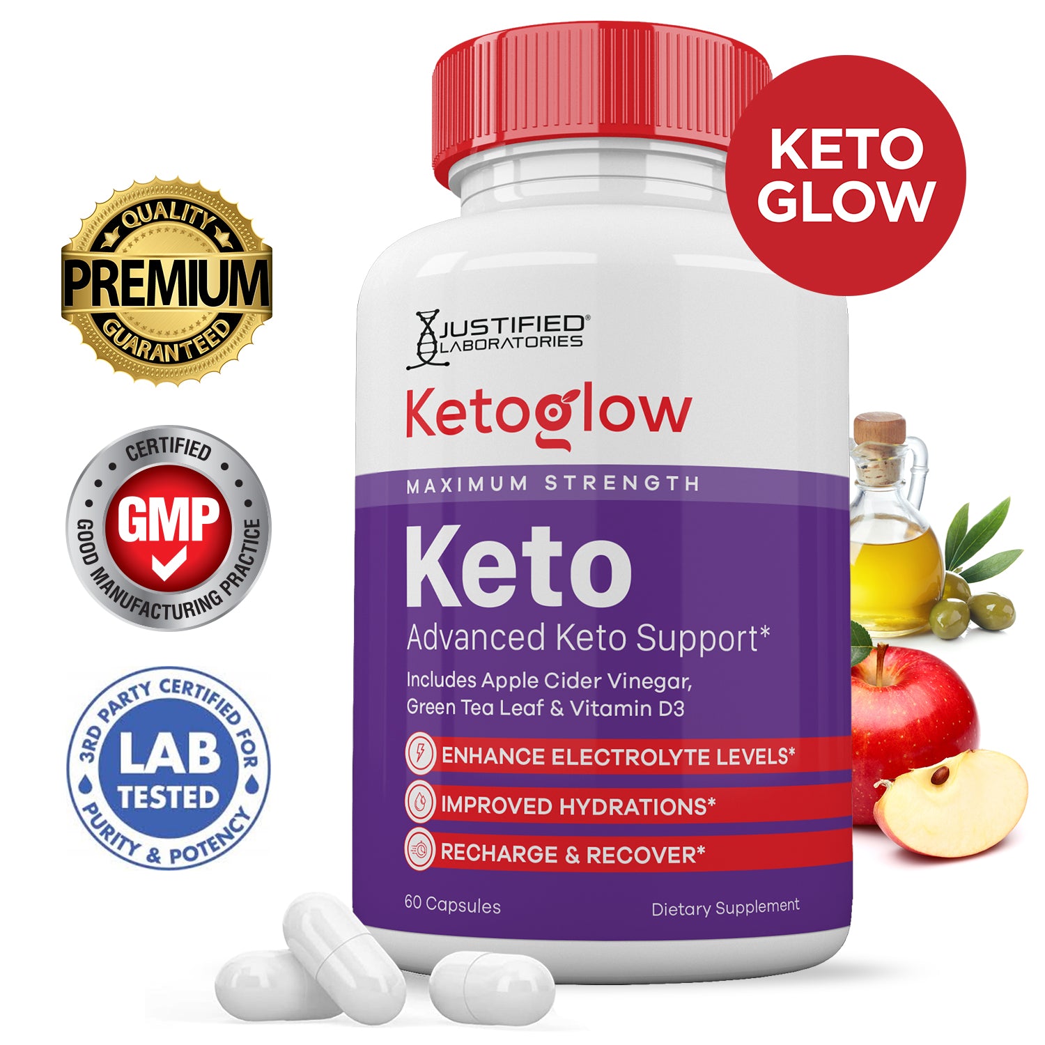 Keto Glow Keto ACV Pills 1275MG – Justified Laboratories