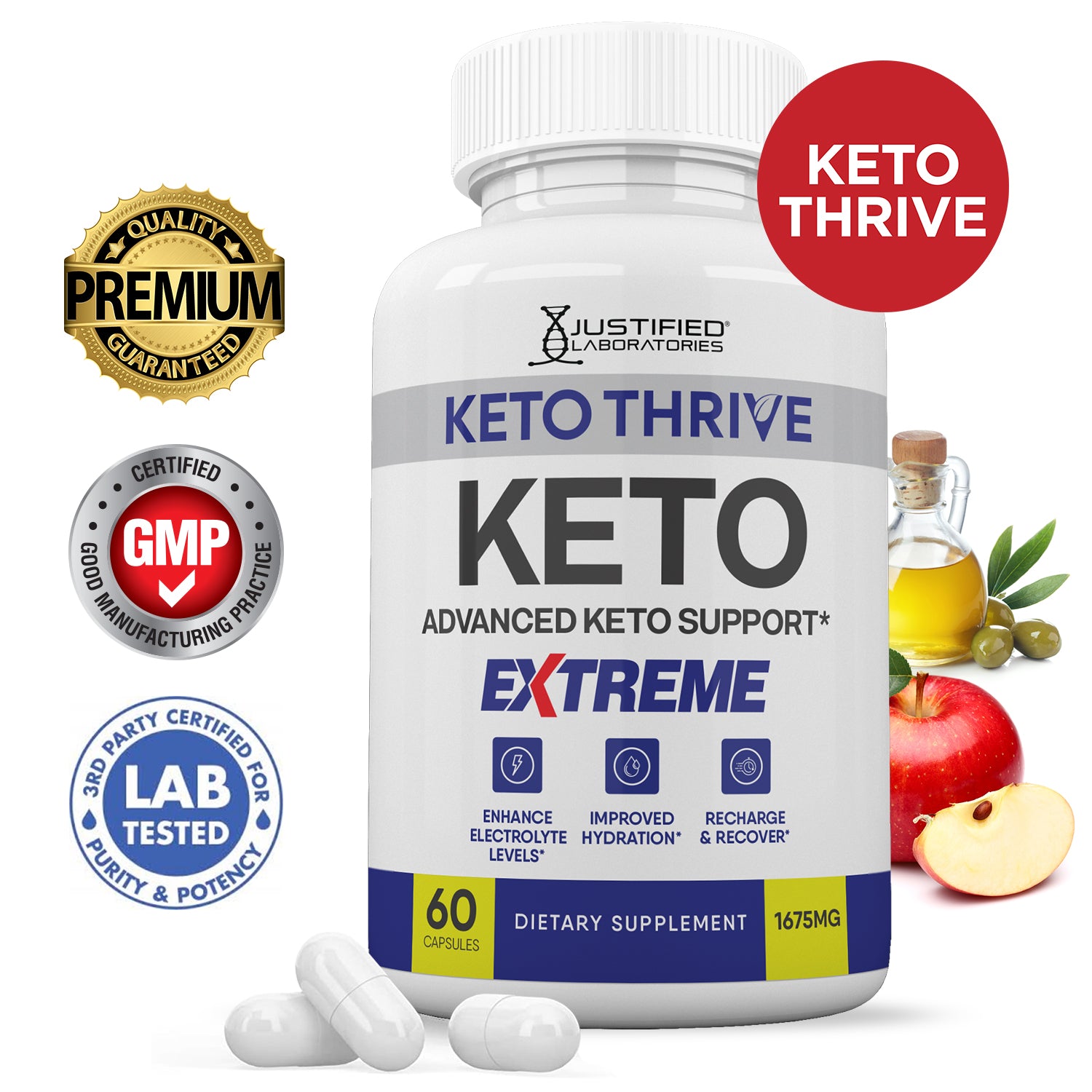 Keto Thrive Keto ACV Extreme Pills 1675MG – Justified Laboratories