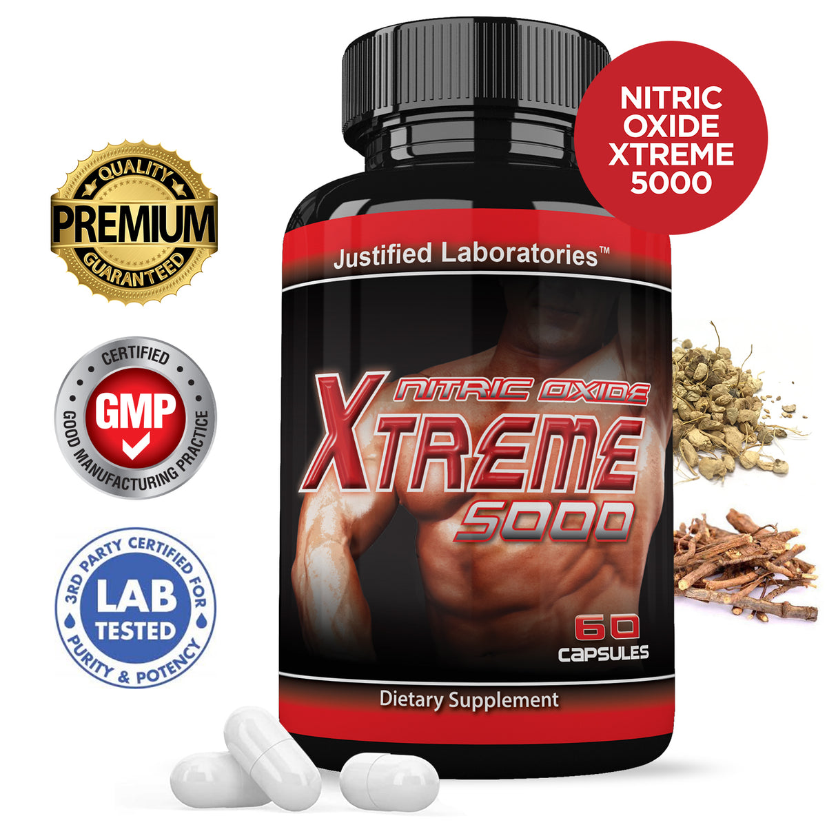 Nitric Oxide Xtreme 5000 Men’s Health Supplement 1600mg – Justified ...