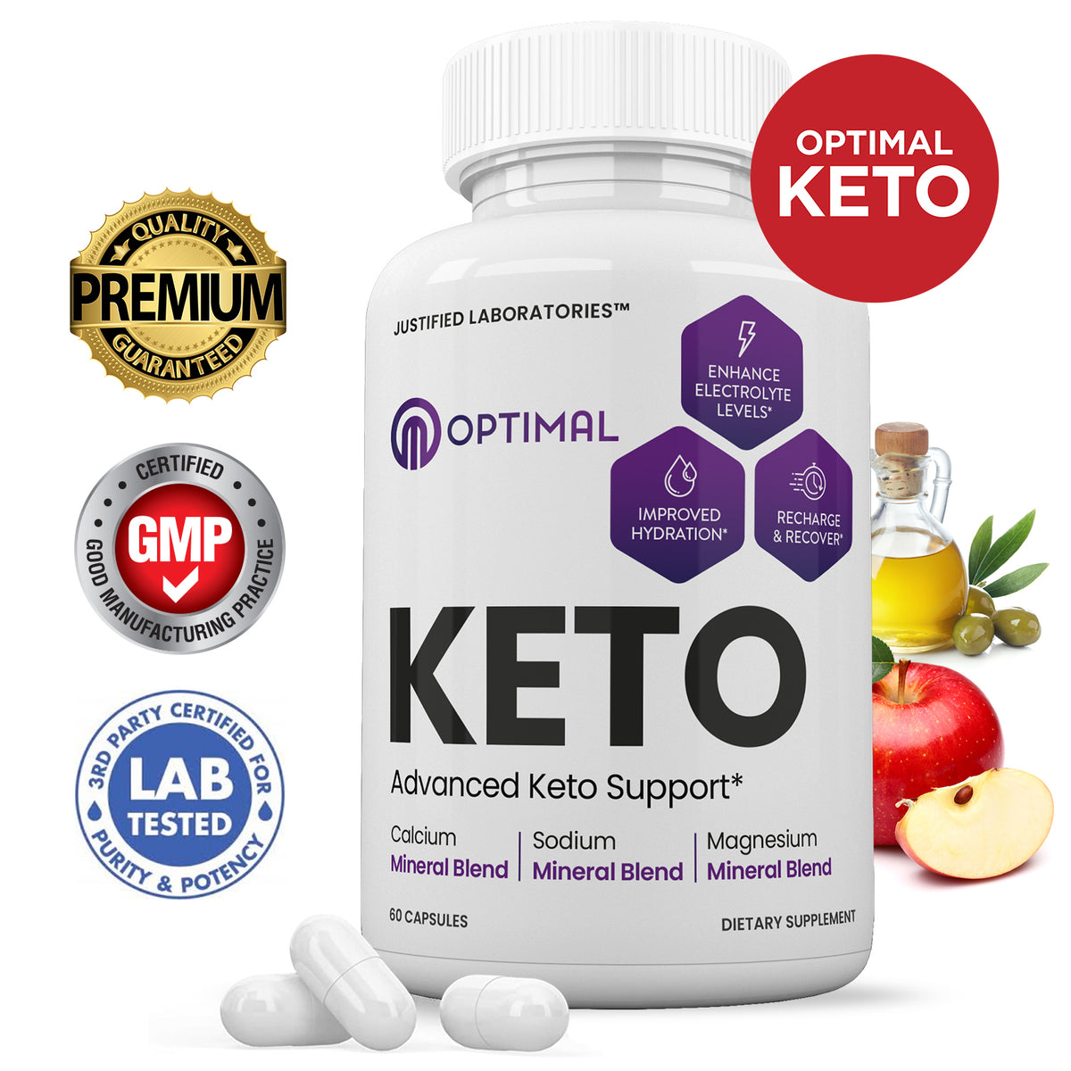 Optimal Keto ACV Pills 1275MG – Justified Laboratories