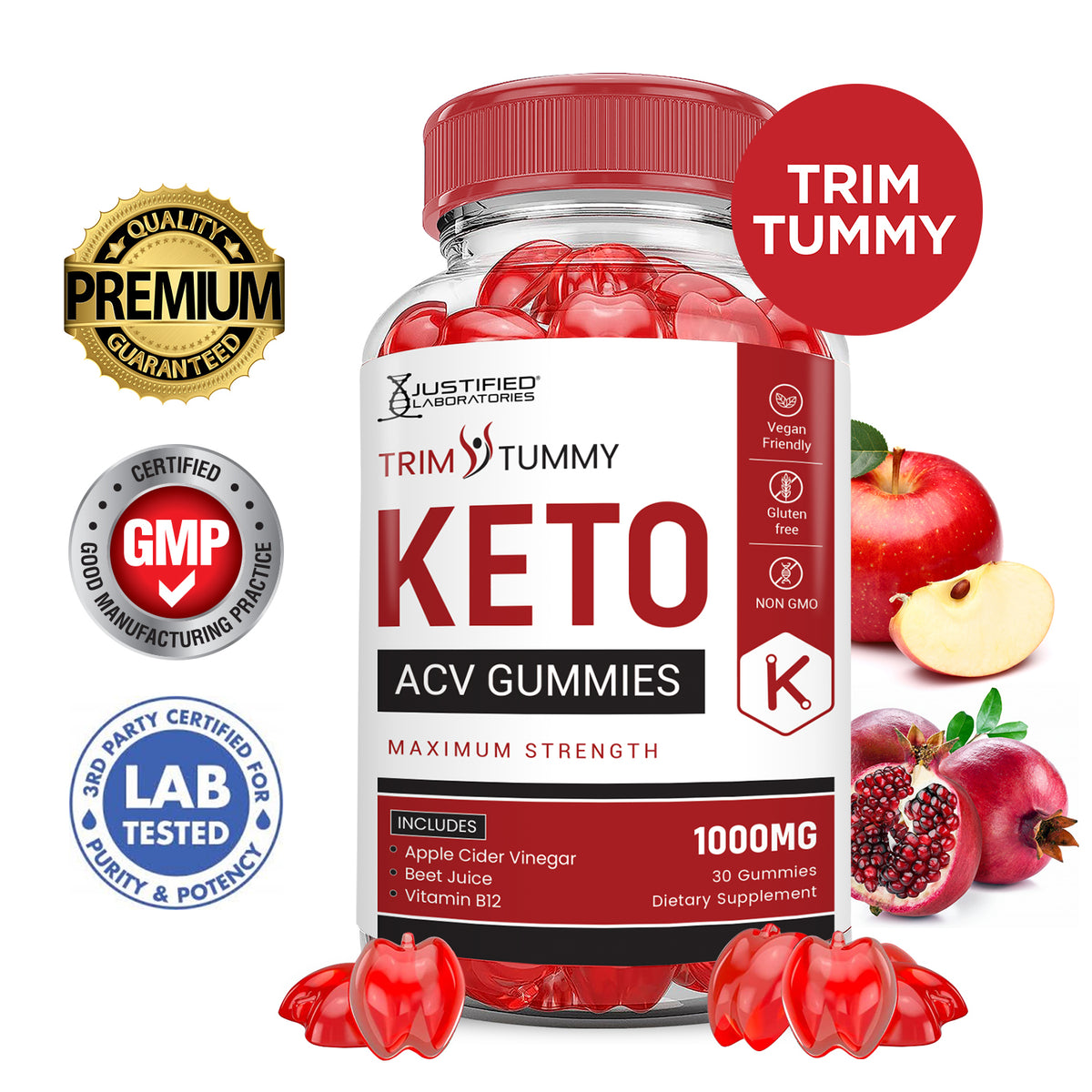 Trim Tummy Keto ACV Gummies 1000MG – Justified Laboratories