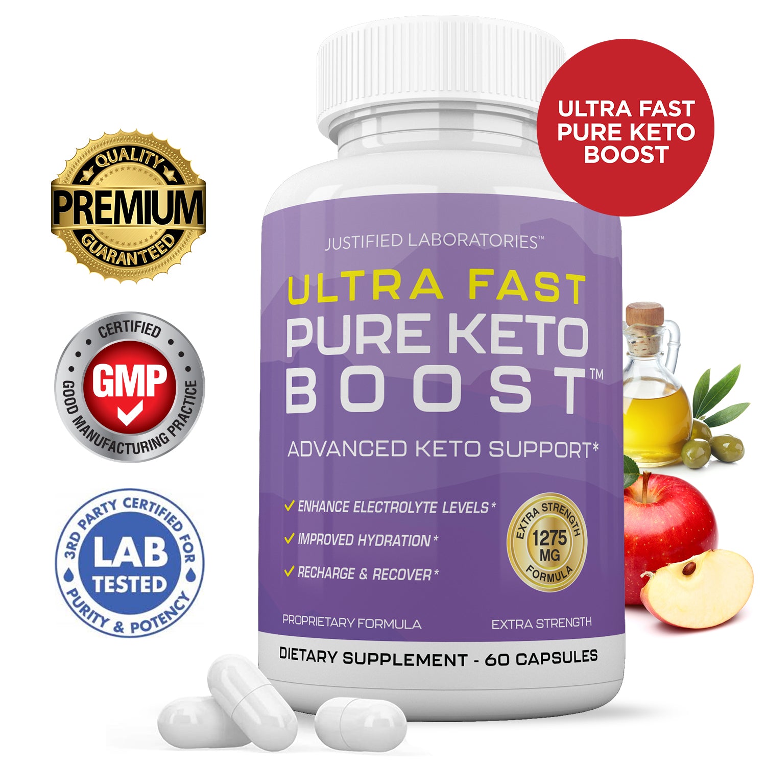 Ultra Fast Pure Keto Boost Keto ACV Pills 1275MG – Justified Laboratories