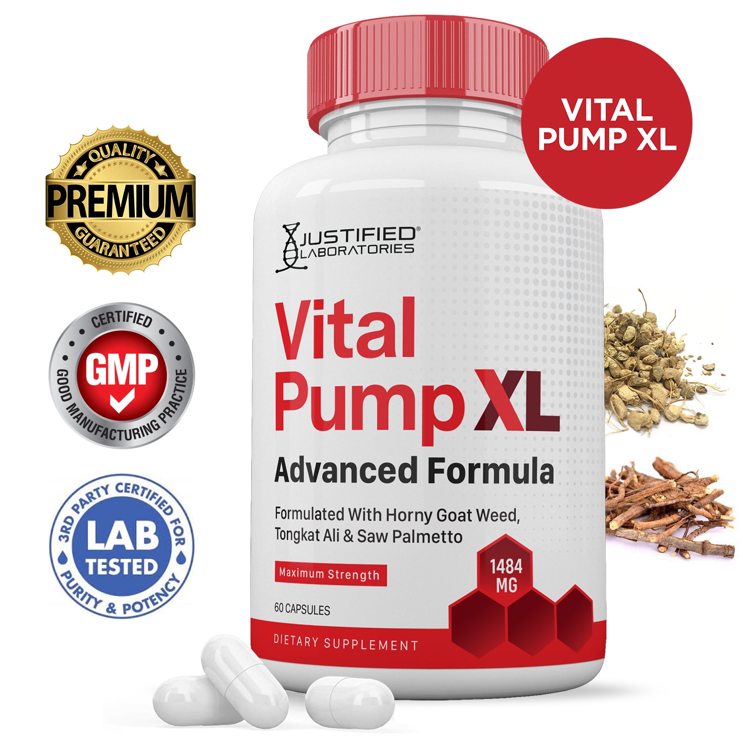 Vital Pump XL Men's Health Advanced Formula 1484mg – Justified Laboratories