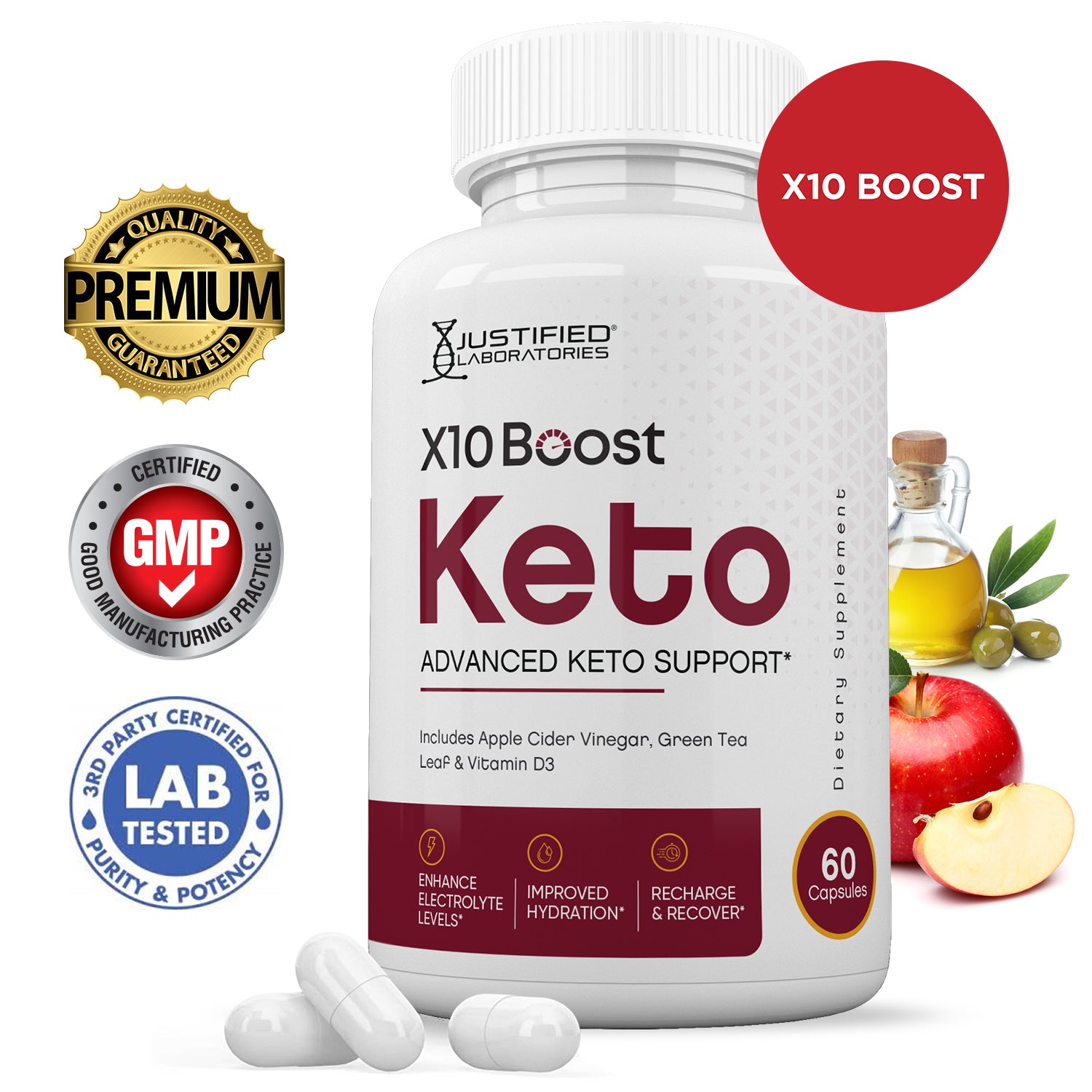 X10 Boost Keto ACV Pills 1275MG – Justified Laboratories